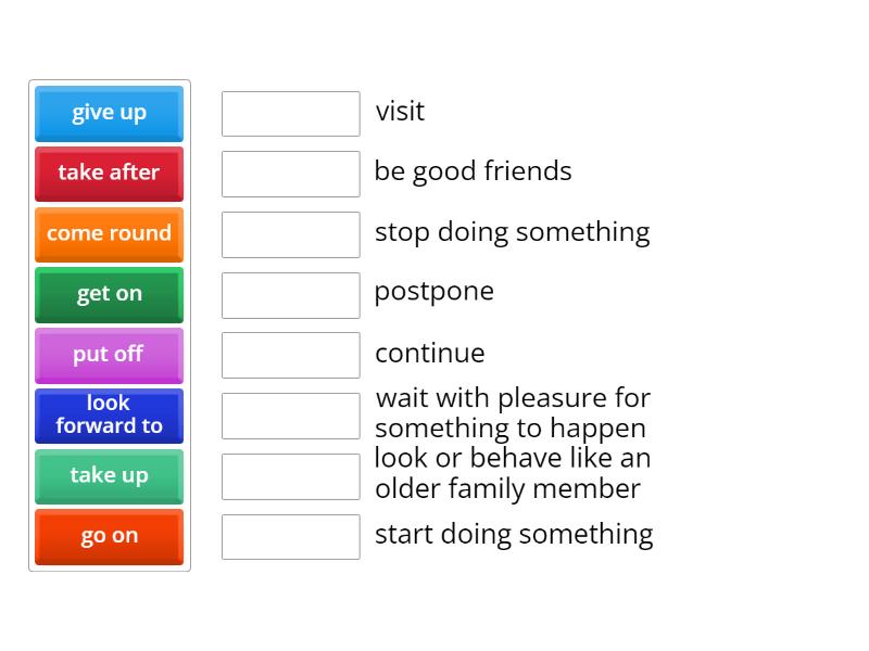 Phrasal verbs Navigate B1+ unit 9.3 - Match up
