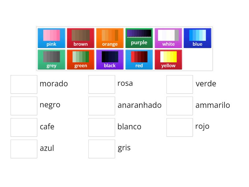 Colors in spanish - Match up