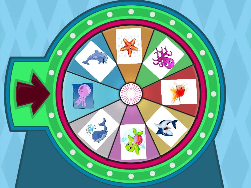 Sea Animals - Spin the wheel