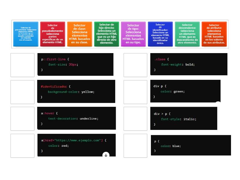 CONCEPTOS HOJAS ESTILO - CSS - Match up