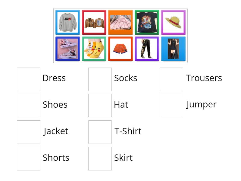 Clothes Class 1 - Match up