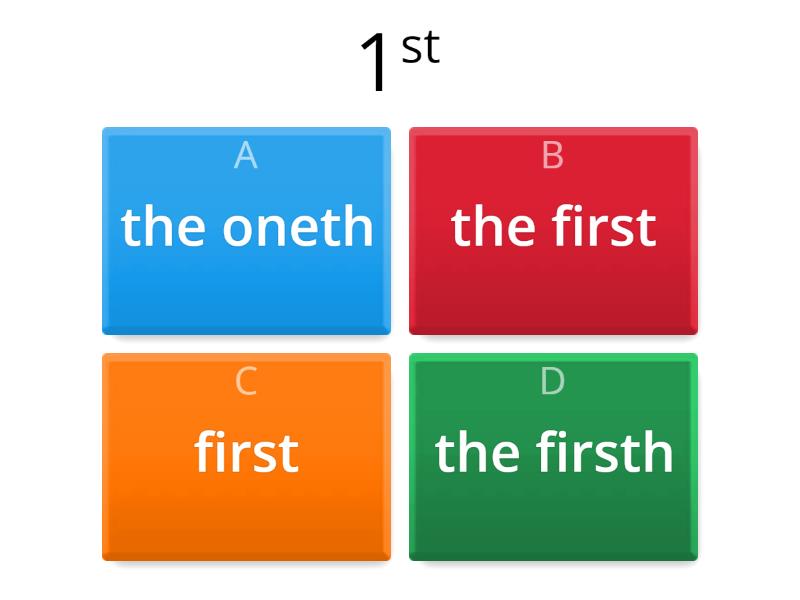 Ordinal numbers 3 - Quiz