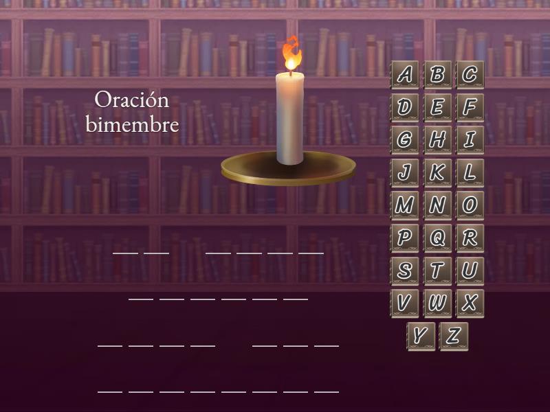 Oraciones y el cuento policial - Hangman