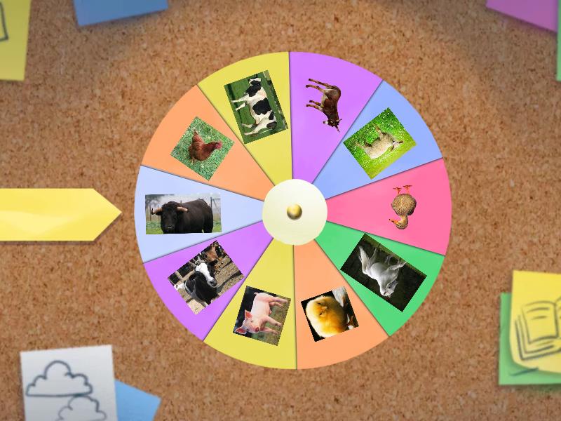 1. LOS ANIMALES DE LA GRANJA - Spin the wheel