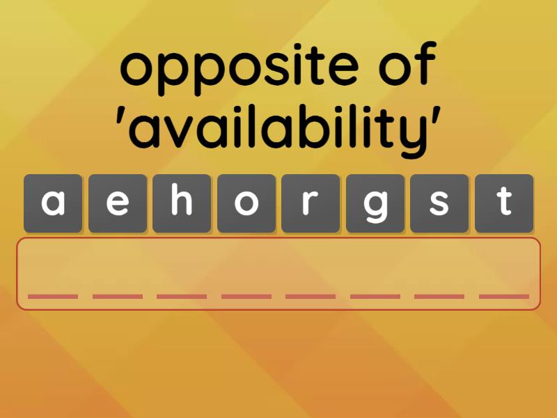 Vocabulary - Anagram