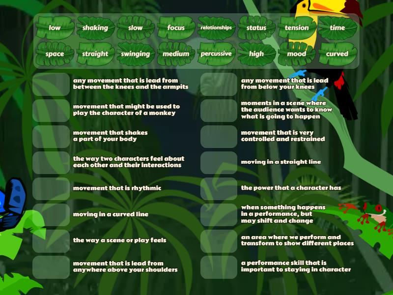 Year 7 Drama - key terms definitions - Match up