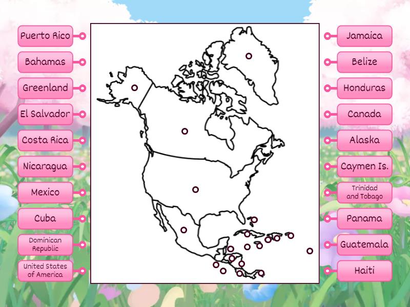 Countries of North America (Island Countries not included) - Labelled ...
