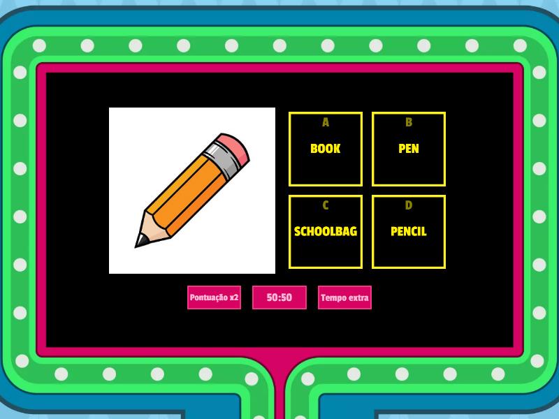SCHOOL OBJECTS - Gameshow quiz