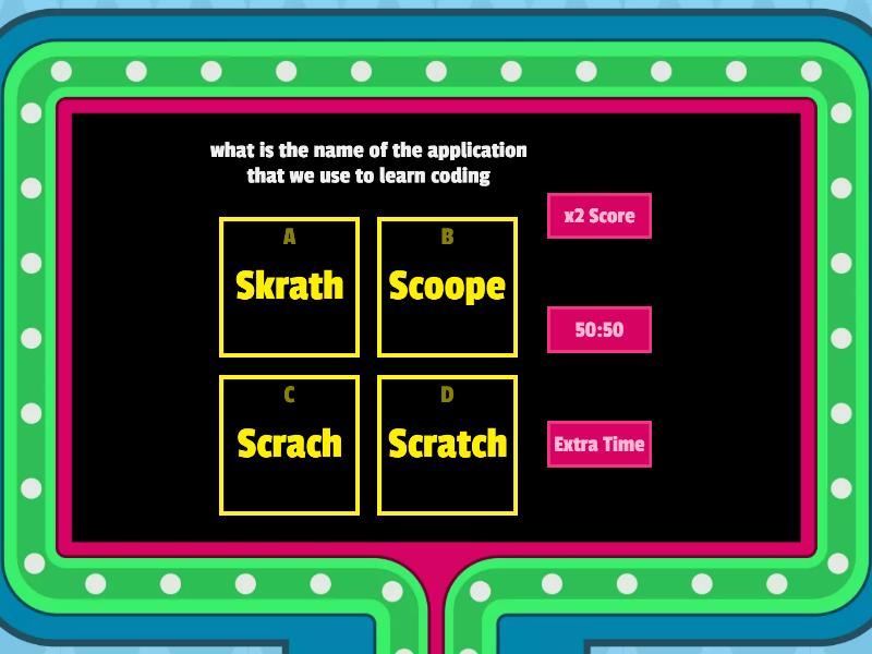 Scratch quiz Scratch (TIK) - Gameshow quiz