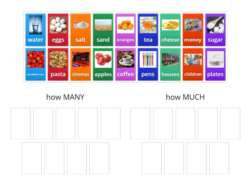 How much or how many? - Group sort