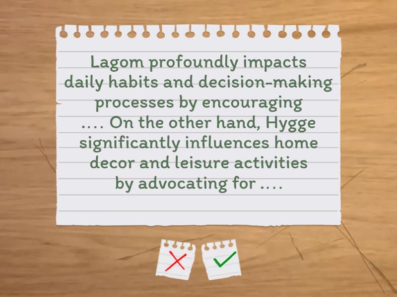 Lagom Hygge Comparison - Flash cards