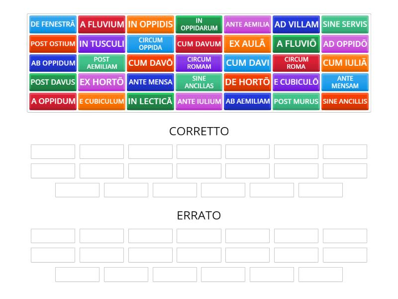 COMPLEMENTI - Group sort