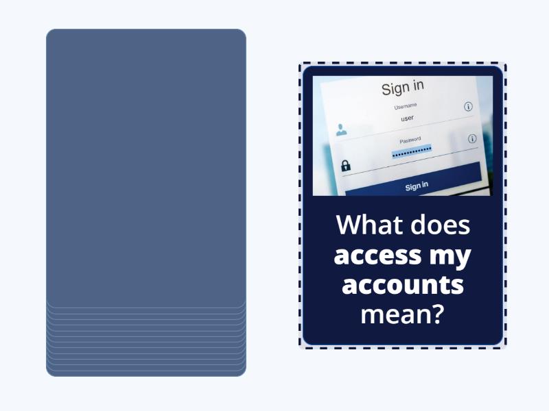 Opening a bank account (beginners): - Speaking cards