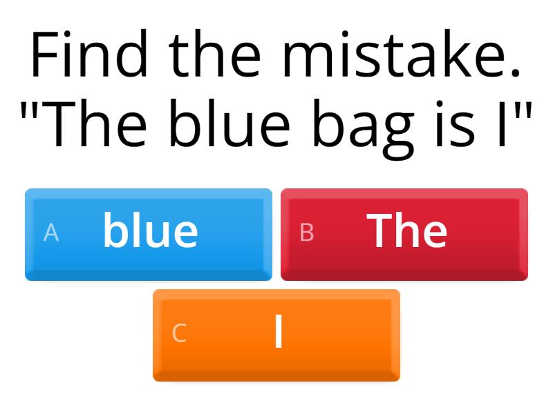 Find the mistake in possessive pronoun Gr3 Exit ticket B1L2 - Quiz