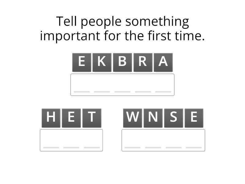 Unscramble the words: Direction: Rearrange the letters to form a real ...