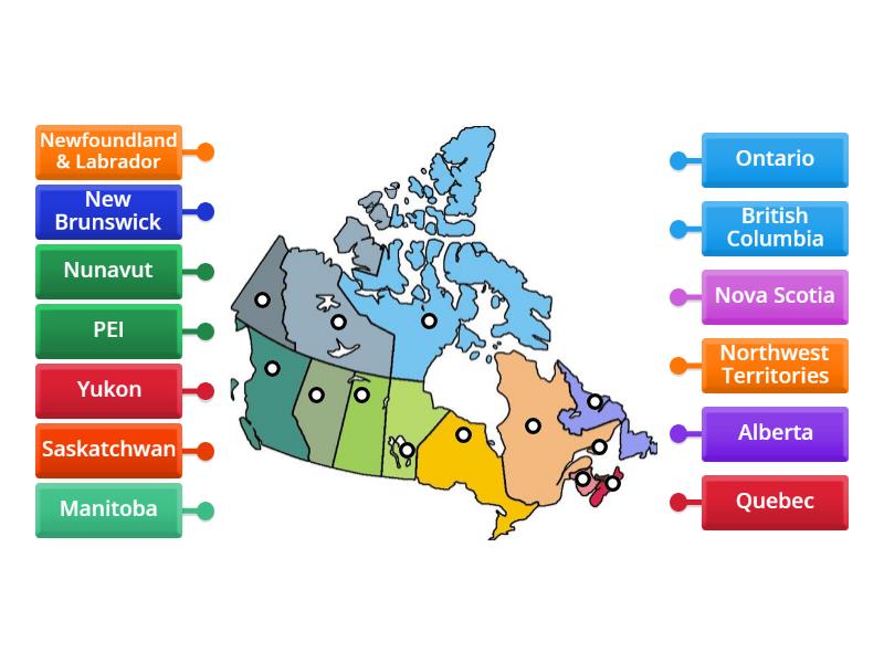 Labelling The Provinces - Labelled diagram