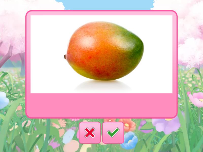 Remember the Names of Fruits - Flash cards