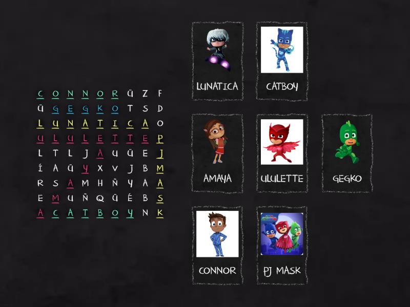 MEMOTEST PJ MASK - Wordsearch