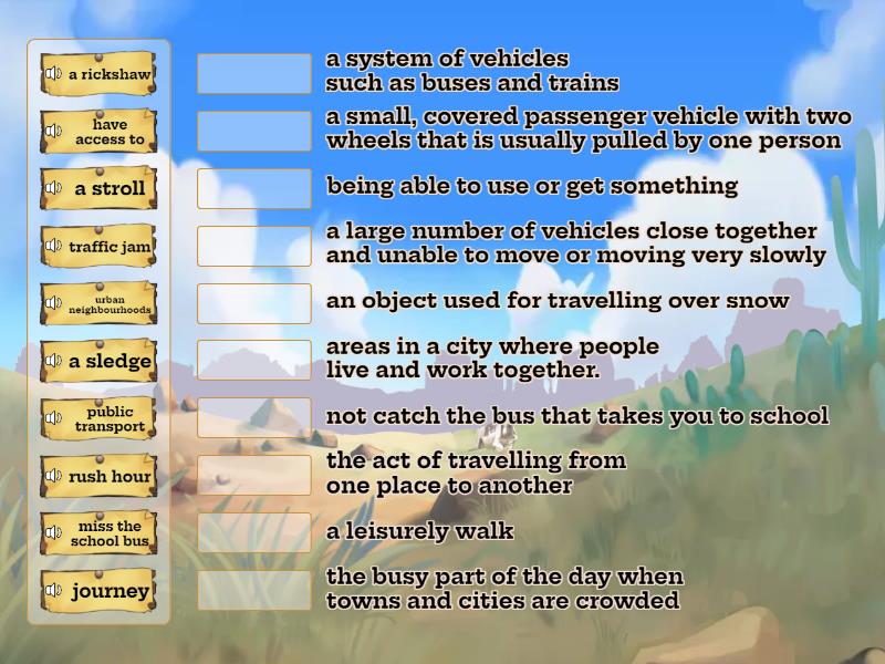 Find the definition. - Match up