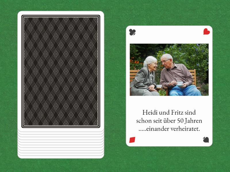 Das Pronomen ".....einander" - Speaking cards