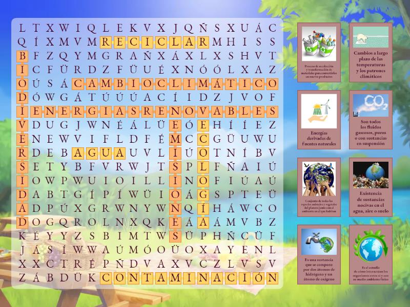 Medio Ambiente - Wordsearch