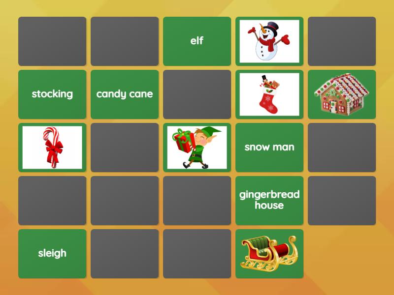 Christmas pair-up Activity - Matching pairs