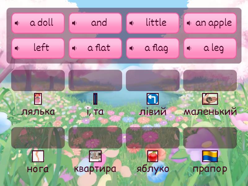 1 lvl Lesson 5 Words р.21, ex.10 - Match up