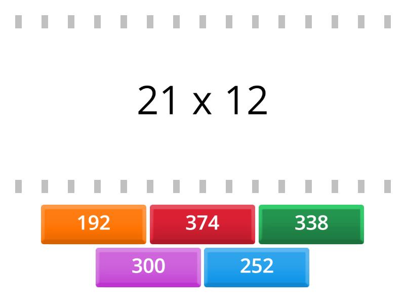 Multiplication - Find the match