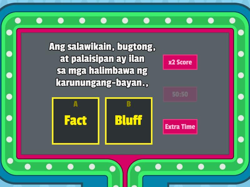 Fact or Bluff - Gameshow quiz