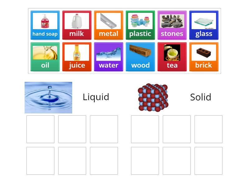 Liquid or solid - Group sort
