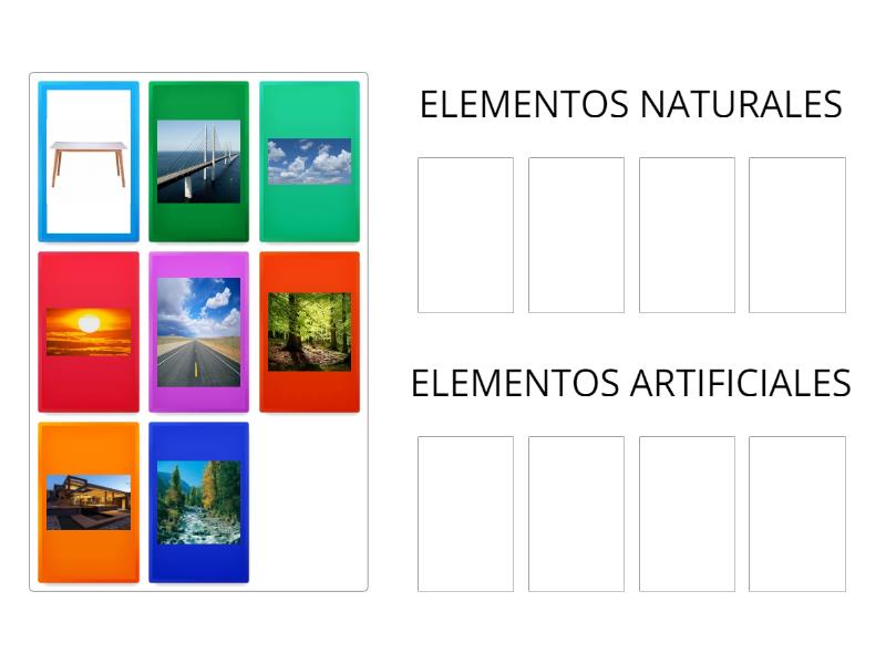 ELEMENTOS NATURALES Y ELEMENTOS ARTIFICIALES - Group sort