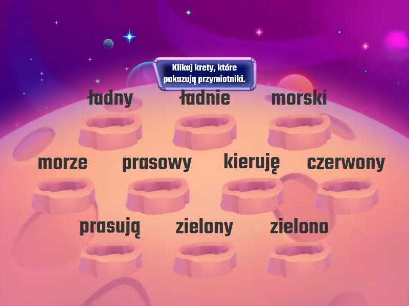 Części mowy - przymiotnik - O rety! Krety!