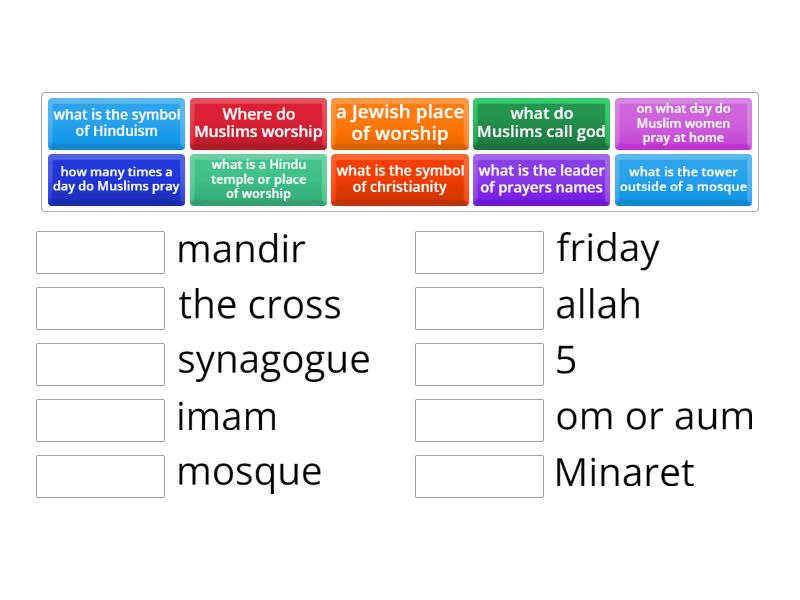 Religion - Match up