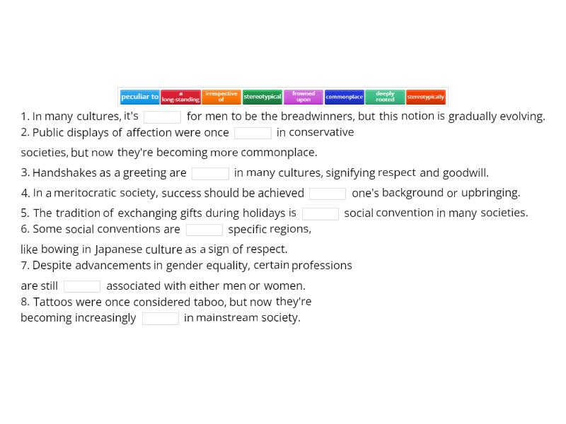 Stereotypes - Complete the sentence