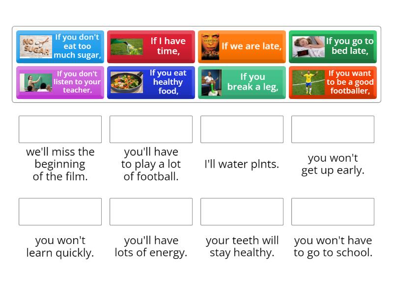First Conditional matching - Une las parejas