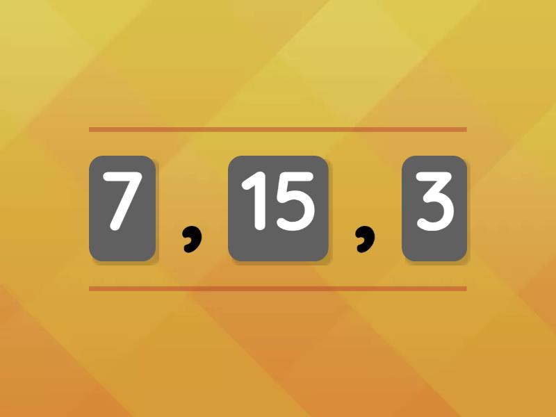 Ordering Numbers - Unjumble