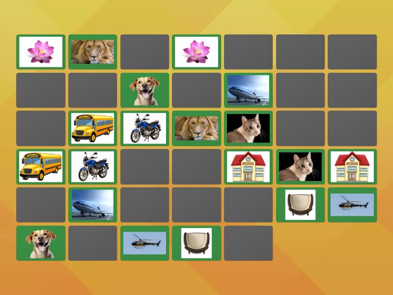 Memory Game Summer Camp - Matching pairs