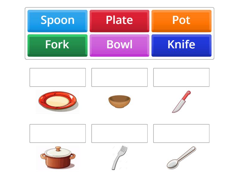 Kitchen utensils - Match up