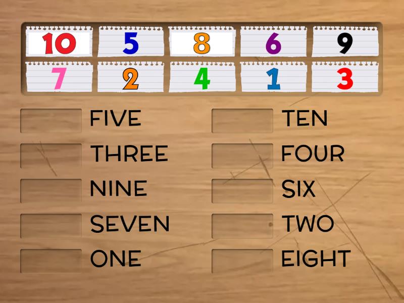 MATCHING NUMBERS - Match up