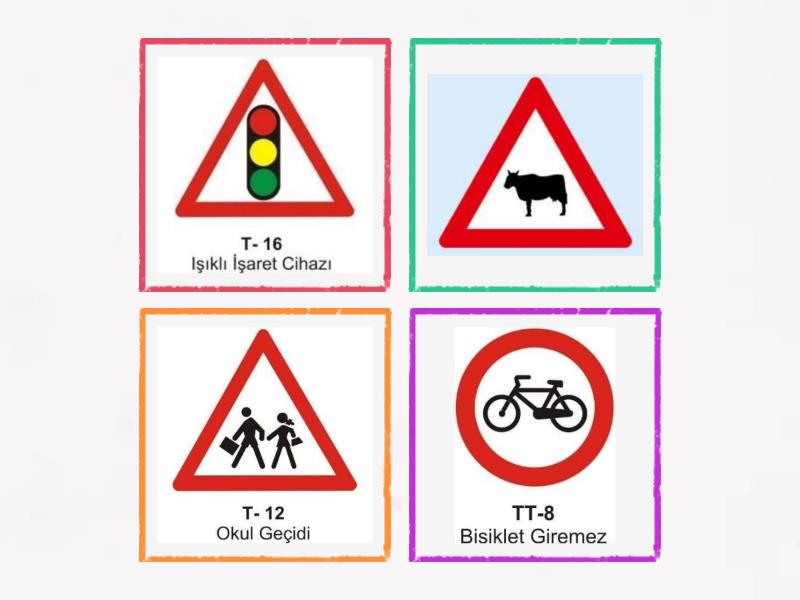 trafik levhalarını tahmin edin - Flip tiles