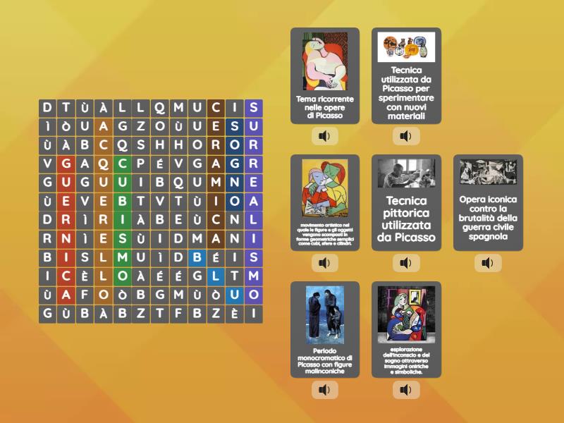 Pablo Picasso - Wordsearch