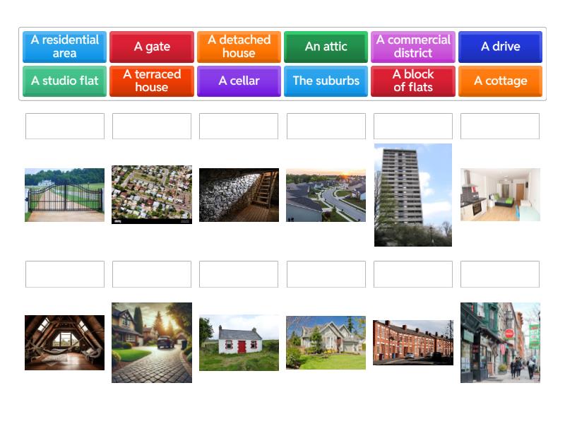 Houses Vocabulary - Match up