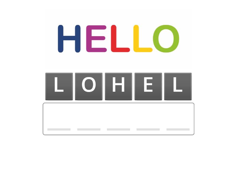 HELLO - - Anagram