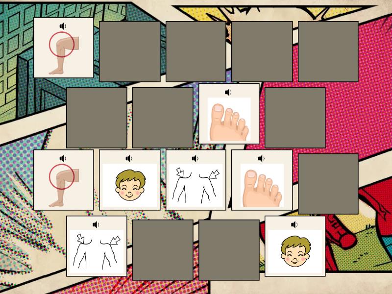 Parts of the body - Matching pairs
