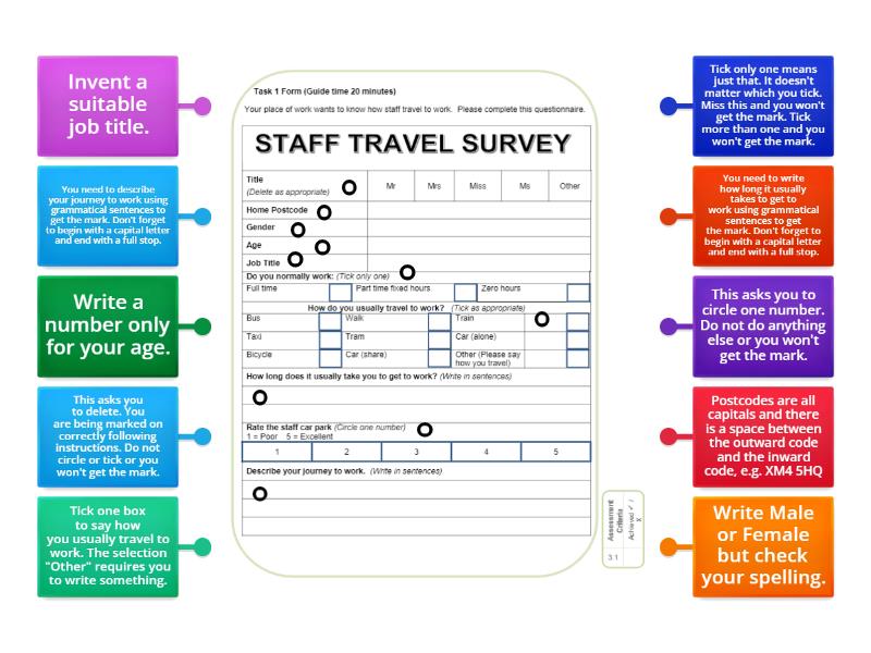 Ascentis Entry 3 Writing Task 1 Form - Labelled diagram
