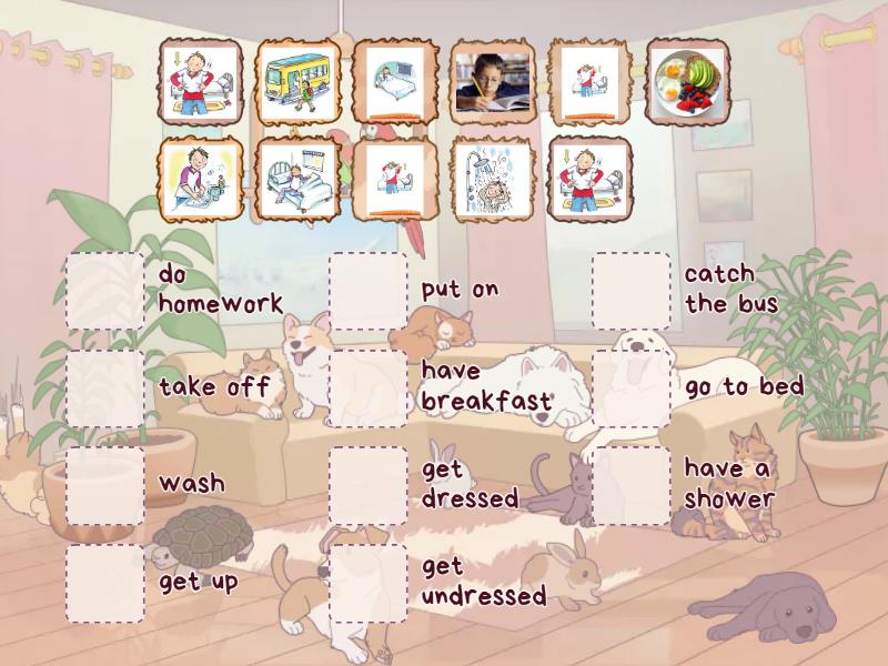 Kid's Box 3 Unit 3 Routines - Match up