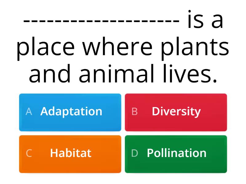 Review Identifying Habitats - Quiz