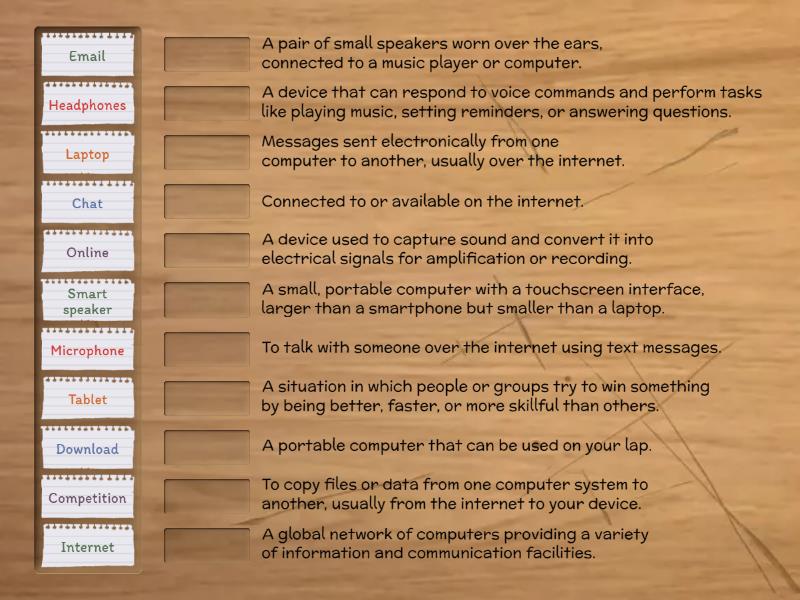 Kid's Box 6 Starter unit vocabulary - Match up
