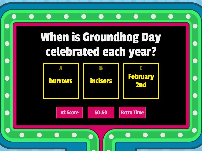 Groundhog Day - Gameshow quiz