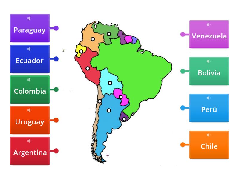 Label the Countries - Labelled diagram